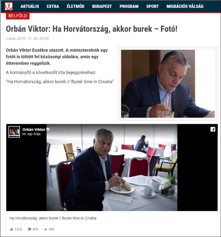 Orbán Viktor: Ha Horvátország, akkor burek – Fotó! – LOKAL.HU ... Orbán Viktor: Ha Horvátország, akkor burek – Fotó! – LOKAL.HU ...